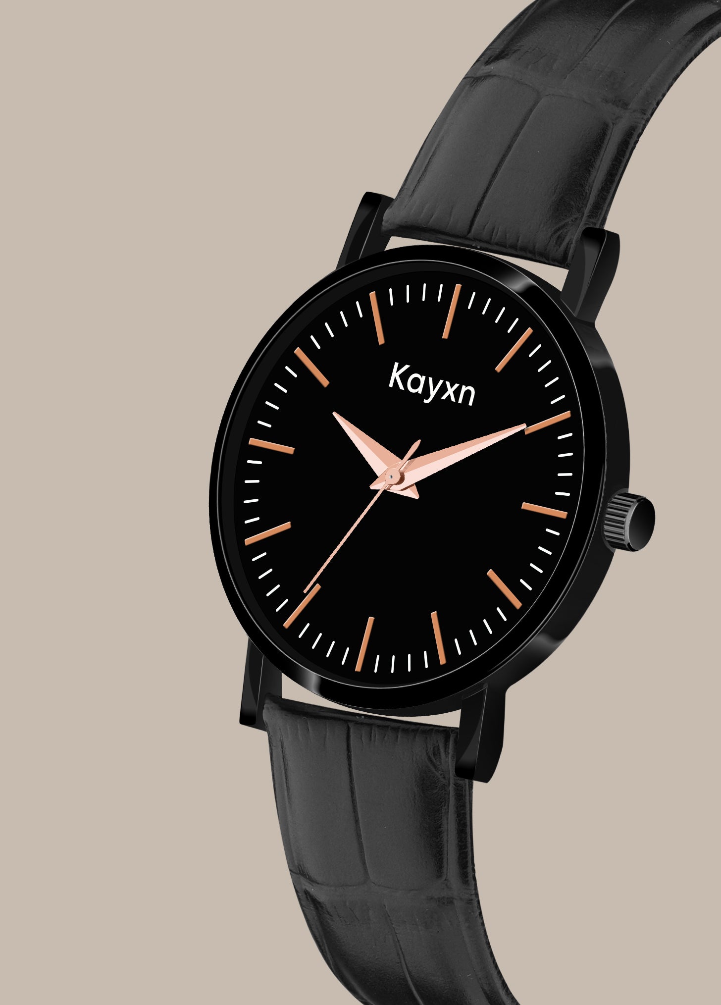 Lunaris Analogue Dial Leather Strap Watch For Men – Kayxn
