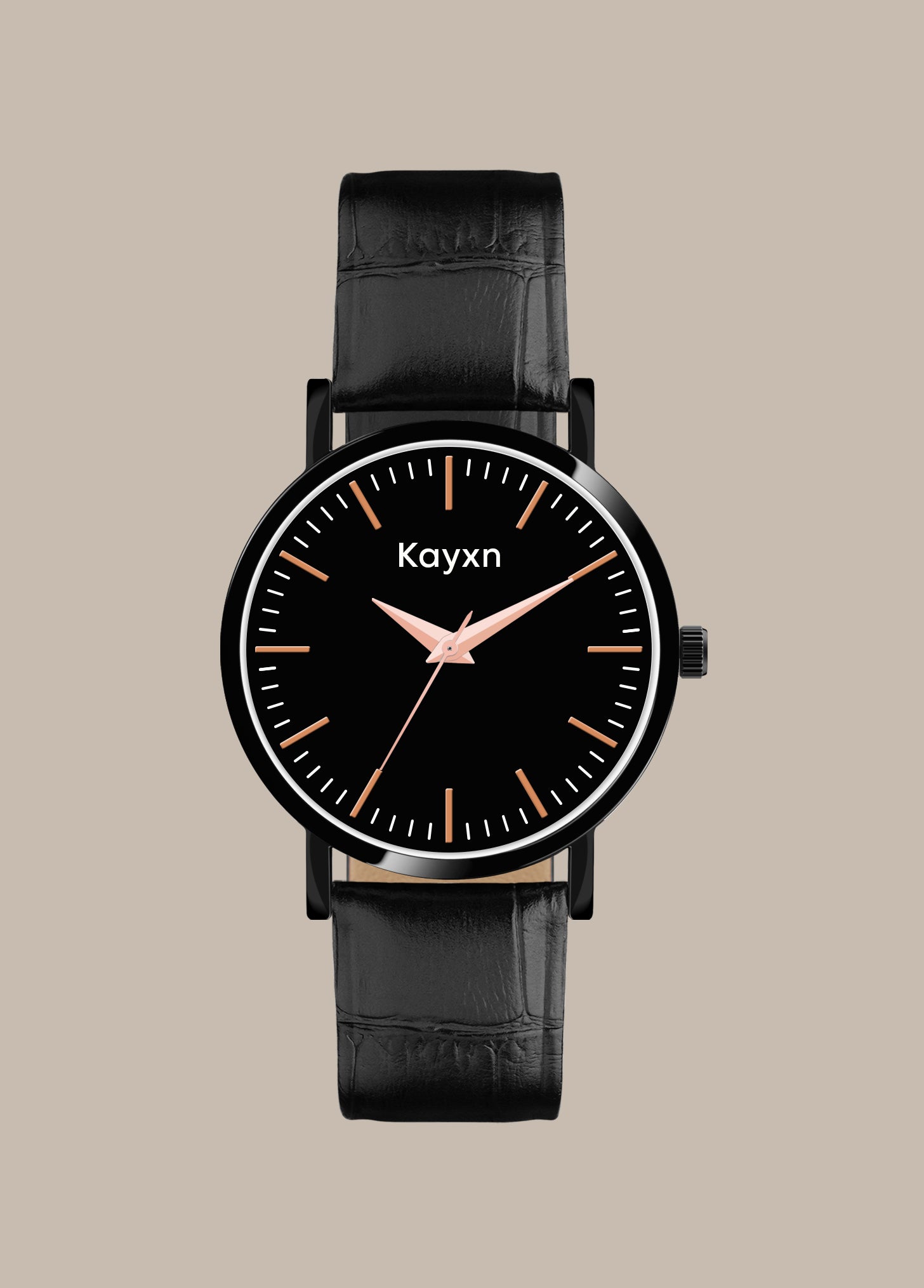 Lunaris Analogue Dial Leather Strap Watch For Men – Kayxn